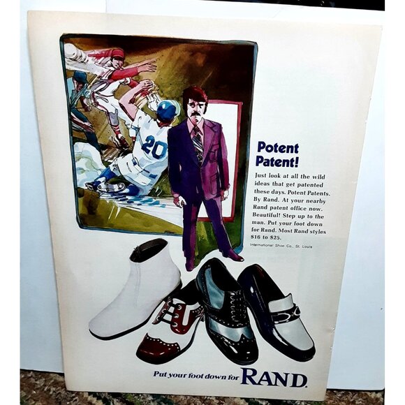 Wall Decor | 1974 Rand Shoes Put Your Foot Down Original Print Ad 7s ...